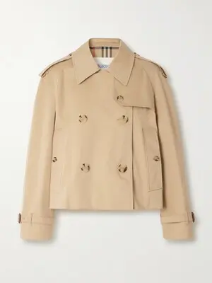Burberry Double-breasted Cotton-gabardine Trench Coat