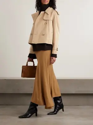 Burberry Double-breasted Cotton-gabardine Trench Coat