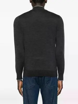 Canali Zip-fastening Sweater - Grey