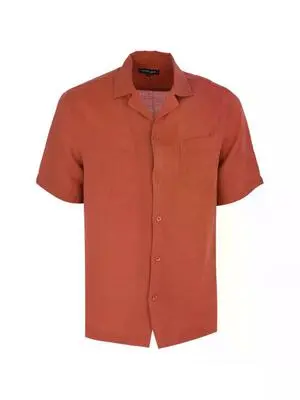 Frescobol Carioca Angelo Chest-pocket Short-sleeve Shirt - Orange