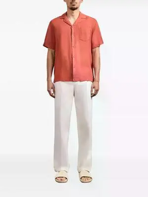 Frescobol Carioca Angelo Chest-pocket Short-sleeve Shirt - Orange