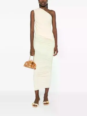 Tove One-shoulder Ruched Dress - Neutrals
