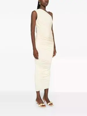 Tove One-shoulder Ruched Dress - Neutrals