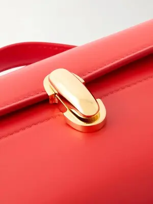 Savette Symmetry Pochette Leather Tote - Red