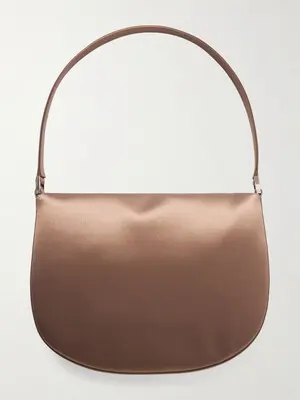 Savette Tondo Small Satin Shoulder Bag - Brown
