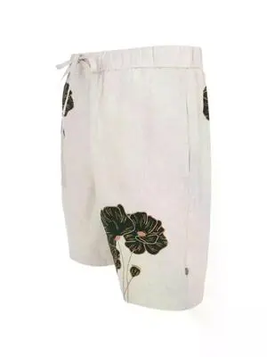 Frescobol Carioca Felipe Floral-print Shorts - Neutrals