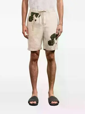 Frescobol Carioca Felipe Floral-print Shorts - Neutrals
