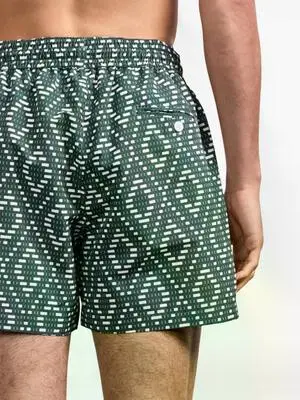 Frescobol Carioca Rio Printed Swim Short - Green
