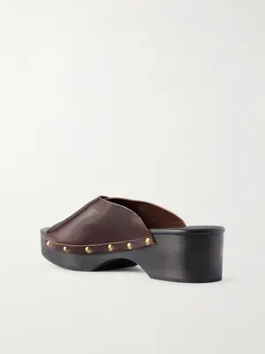 ANCIENT GREEK SANDALS Natali Sabot Studded Leather Clogs