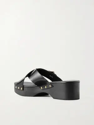 ANCIENT GREEK SANDALS Marilisa Sabot Studded Leather Clogs