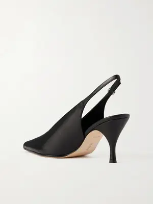 AeydĒ Carla Leather Slingback Pumps - Black