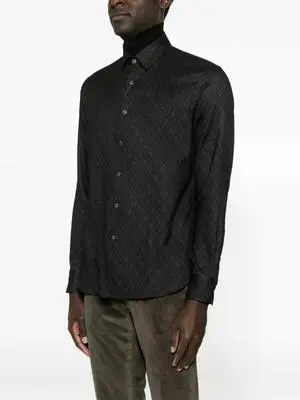 Canali Long-sleeve Patterned Shirt