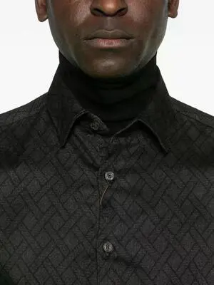 Canali Long-sleeve Patterned Shirt