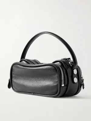 Acne Studios Embellished Leather Camero Kit Shoulder Bag - Black