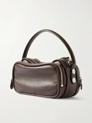 Acne Studios Camero Kit Embellished Leather Shoulder Bag - Brown