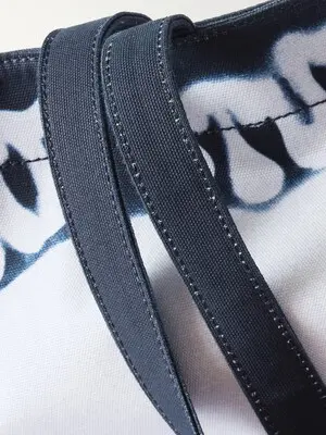 Acne Studios Logo Printed Cotton-canvas Tote - Blue