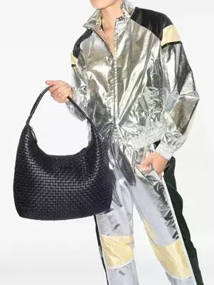 Mz Wallace Woven Shoulder Bag - Black