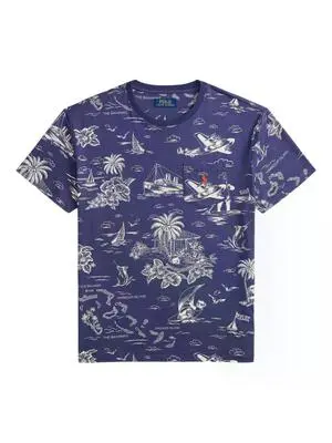 Polo Ralph Lauren Polo Bear- Print T-shirt - Blue