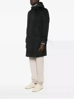Corneliani Hooded Coat With Pocket Detail