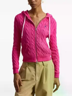 Polo Ralph Lauren Cable-knit Zip-up Cardigan - Pink