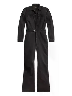 Ralph Lauren Zipped Denim Jumpsuit - Black