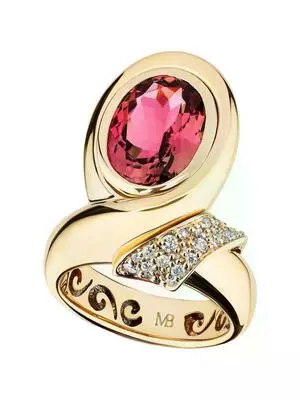 MASON AND BOOKS Chiffon Tourmaline Ring - Gold