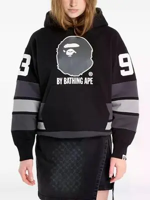A BATHING APE Ape Graphic Striped Hoodie