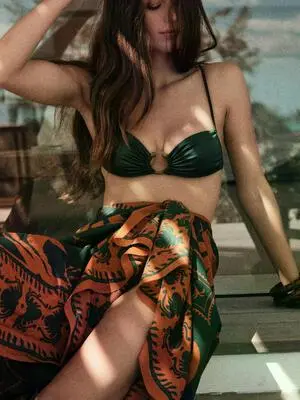 Johanna Ortiz Tangle Up Bikini Top - Green