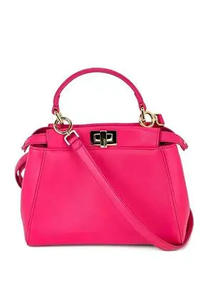 Fendi Mini Peekaboo Leather Tote