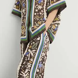 ALEMAIS Maroc Relaxed Fit Wide Leg Trousers - Multi