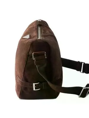 Prada Suede Messenger Bag - Brown