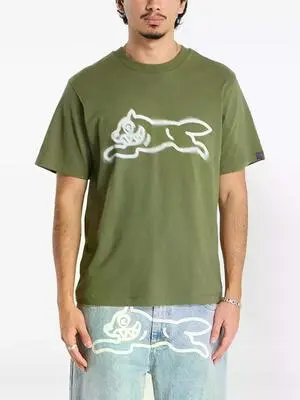 ICECREAM Spray Paint Running Dog T-shirt - Green