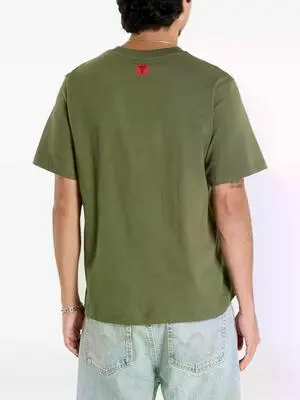 ICECREAM Spray Paint Running Dog T-shirt - Green