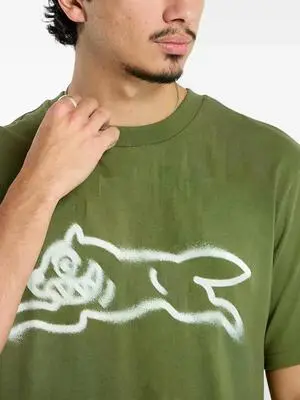 ICECREAM Spray Paint Running Dog T-shirt - Green