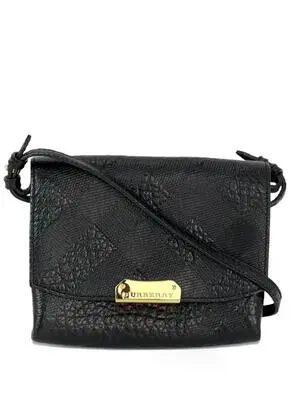 Burberry Embossed Leather Crossbody Bag