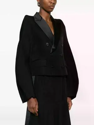 Sacai Double-breasted Cropped Jacket