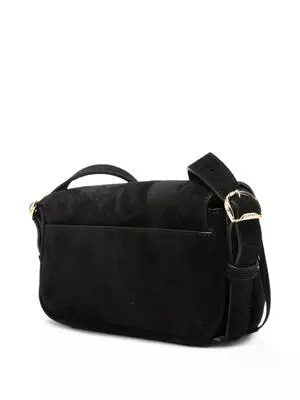 Sandro Le Mini Mambo Fringed Suede Crossbody Bag - Black