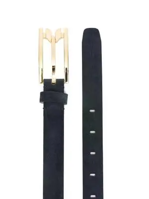 Victoria Beckham Pin-buckle Suede Belt - Blue
