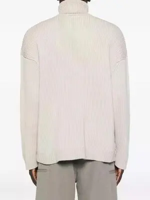 ENTIRE STUDIOS Roll Neck Ribbed Sweater - Neutrals