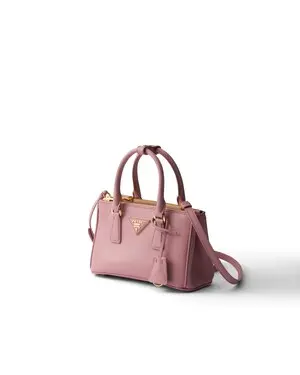 Prada Galleria Mini Saffiano Leather Bag - Peach