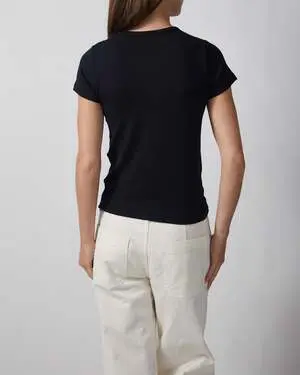 WAKAKUU Baby Tee Modal - Black