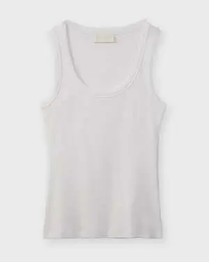 WAKAKUU Biarritz Rib Tank Top - White