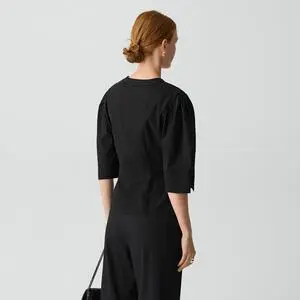 Theory Button-up Top In Good Linen - Black