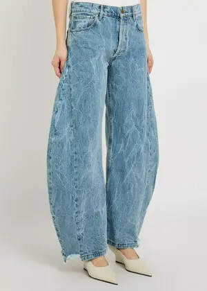 A.W.A.K.E. Mode Washed Barrel-leg Jeans