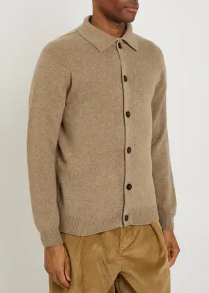 Sunspel Wool Cardigan - Sand