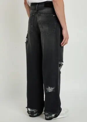 Amiri Distressed Relaxed-leg Jeans - Black