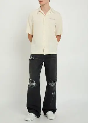 Amiri Distressed Relaxed-leg Jeans - Black