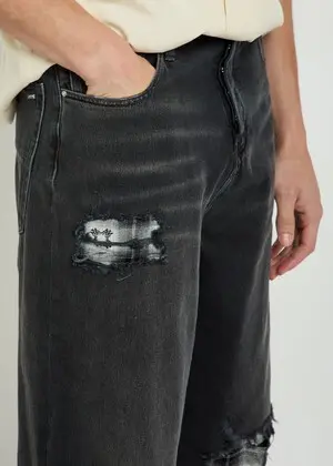 Amiri Distressed Relaxed-leg Jeans - Black