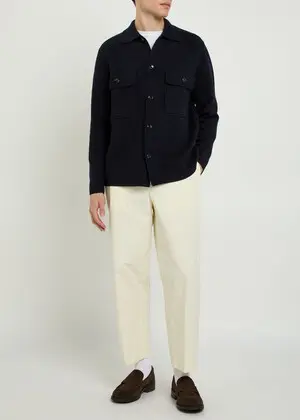 ALLUDE Wool And Cashmere-blend Overshirt - Black