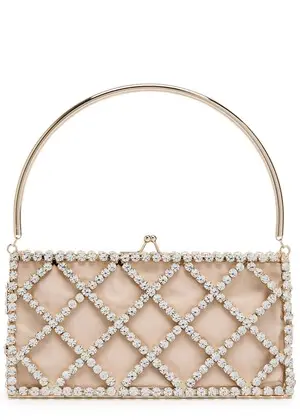 Rosantica Garofano Crystal-embellished Shoulder Bag - Gold